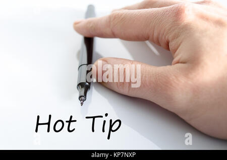 Hot tip text concept Stock Photo - Alamy