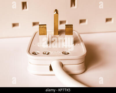 British Standard BS 1363 domestic AC power plug Stock Photo - Alamy