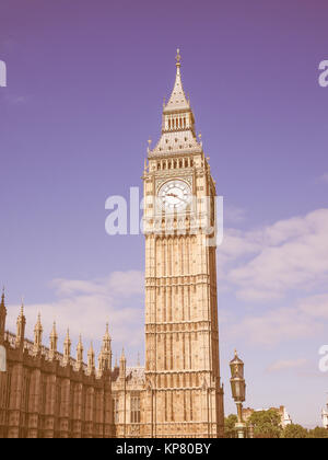 Retro looking Big Ben in London Stock Photo - Alamy