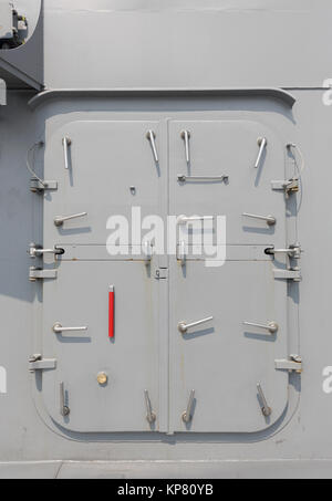 Warship - security door, Japan Maritime Self-Defense Force Stock Photo ...