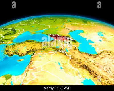 Country of Georgia satellite view Stock Photo - Alamy