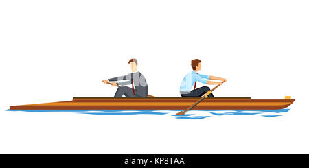 Business people rowing in the opposite direction Stock Photo - Alamy