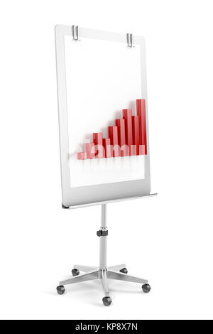 Bar chart and flipchart Stock Photo - Alamy