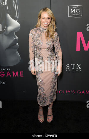 Actress Madison McKinley attends the New York premiere of "Molly's Game ...