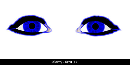 Drawing of a pair of blue eyes Stock Photo: 37766468 - Alamy