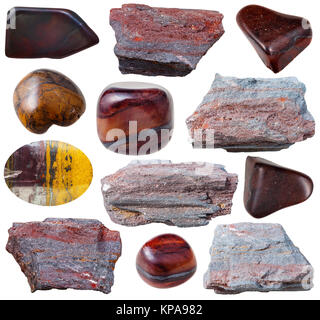 collection of various Jaspillite (Jaspilite, Taconite Jasper) stones ...