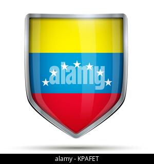 Shield with flag of Venezuela Stock Vector Image & Art - Alamy