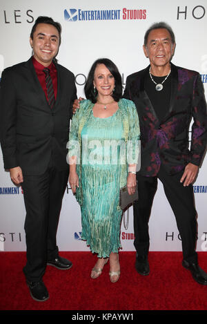 Wes Studi, Maura Dhu Studi and Kholan Studi at the premiere of ...
