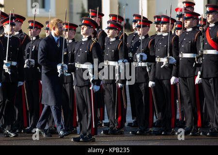 Sandhurst, UK. 14th Dec, 2017. Prince Harry presents the Sword of ...