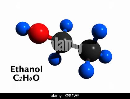 Ethanol (ethyl alcohol) 3D molecular model Stock Photo: 25647495 - Alamy