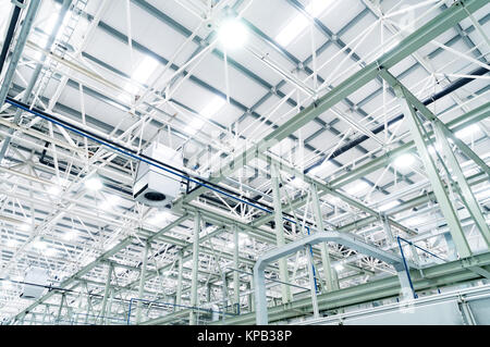 Car production line workshop, a variety of complex tracks Stock Photo ...