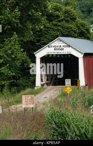Bowsher Ford Covered Bridge, Tangier Park County, Indiana United States ...