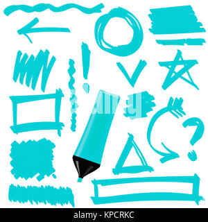 Set of Graphic Signs. Arrows, Correction Lines Stock Photo - Alamy