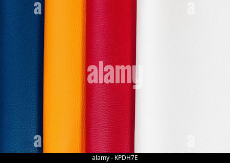 Set of colorful leather materials for abstract background Stock Photo ...