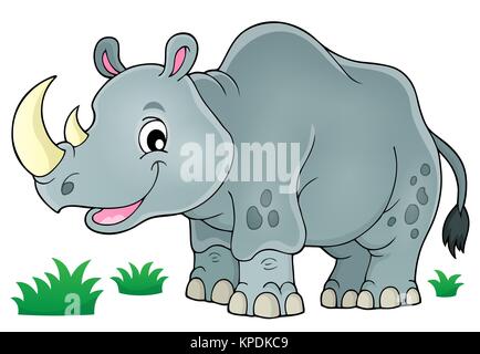 Rhino theme image 2 - picture illustration Stock Photo - Alamy