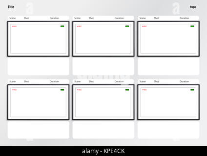 Camera viewfinder storyboard template 4 frame Stock Photo - Alamy