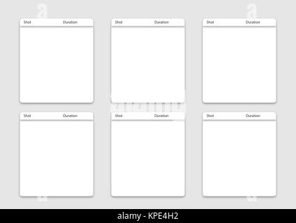 Artist storyboard 6 frame template Stock Photo - Alamy