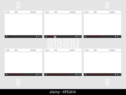 6 frame Animation Storyboard template Stock Photo - Alamy