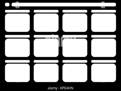 Traditional television 12 frame storyboard template Stock Photo - Alamy