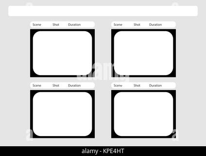 6 frame Animation Storyboard template Stock Photo - Alamy