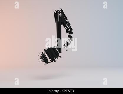 3d note sign fragments Stock Photo - Alamy