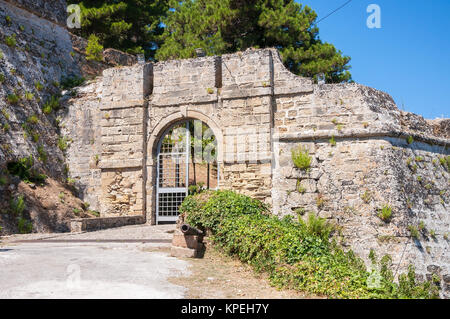Gate to the Venetian Castle Bohali in Zakynthos city, Greece Stock ...
