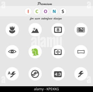 Photo modes icons set Stock Photo - Alamy