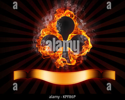 Risk in Fire. Computer Graphics Stock Photo - Alamy