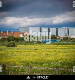 A Tata Steel train at the Tata steelworks in Port Talbot in Cardiff ...