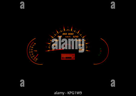 Close-up of a speedometer in a car Stock Photo - Alamy