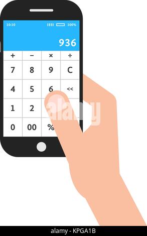 Counting service smartphone interface vector template Stock Vector ...