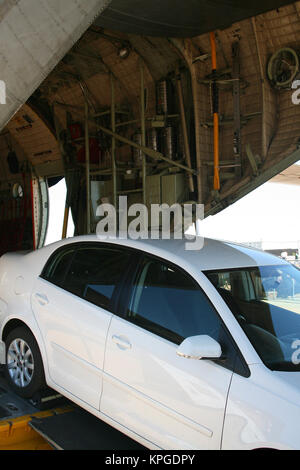SAAF, loading ramp of Lockheed C-130 Hercules at Africa 2012 Aerospace ...