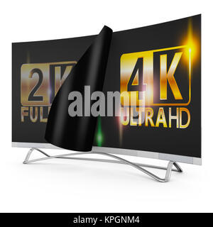 Ultra High Definition , 4K Ultra HD text on dark background Stock Photo ...