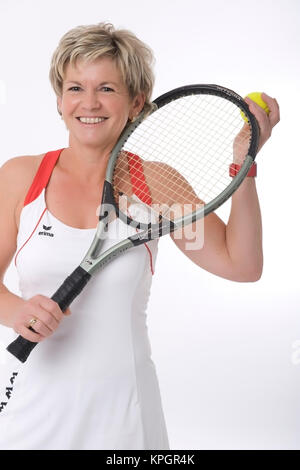 Model released , Tennisspielerin, 40+ - female tennis player Stock ...