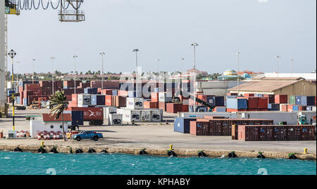 Shipping Port on the Island of Aruba Stock Photo - Alamy