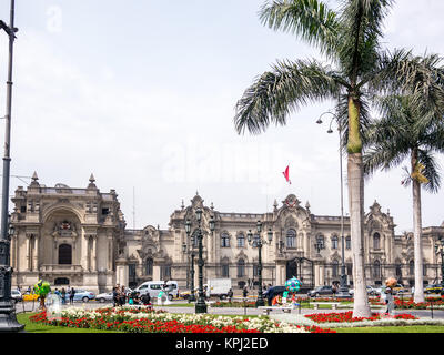 Lima, Peru - October 11, 2014 - Spanish colonial era facades in Lima ...
