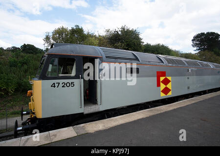 Class 47 diesel railway locomotive 47194 being broken up for scrap by ...
