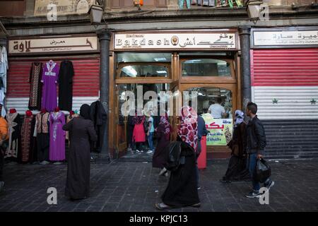 Bakdash Ice Cream Parlour in the Hamidiyya Souq Damascus Syria Stock ...