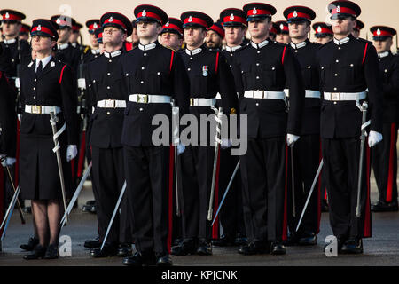 Officer Cadets at the Royal Military Academy Sandhurst take part in the ...