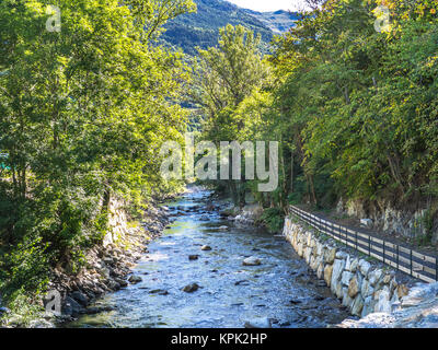 A river in the Aran Valley of the Pyrenees, Lleida, Spain Stock Photo ...