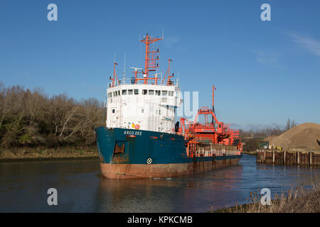 Arco Dee dredger in the upper reaches of Langstone harbour in Hampshire ...