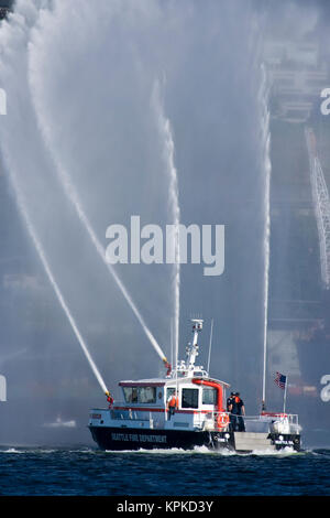WA, Seattle, Lake Union, 4th of July fireworks Stock Photo - Alamy