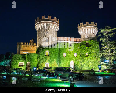 PERALADA, SPAIN - AUGUST 27, 2015 - The Peralada castle is located in ...