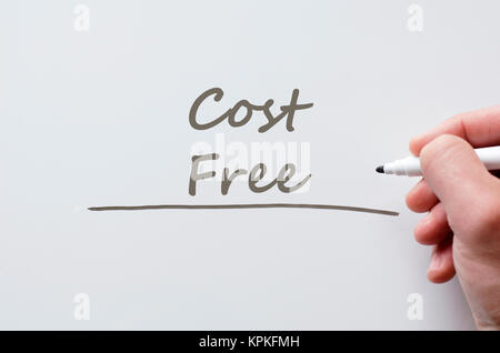 Cost free written on whiteboard Stock Photo - Alamy