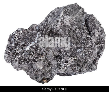 Graphite mineral specimen with metallic luster and rough texture on a ...