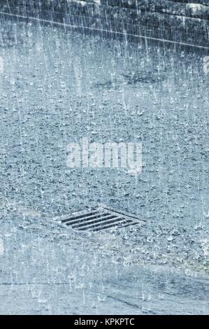 Heavy rain and gully Stock Photo - Alamy