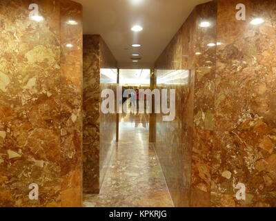 Trump Tower interior with marble floors and walls Stock Photo - Alamy