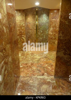 Trump Tower interior with marble floors and walls Stock Photo - Alamy