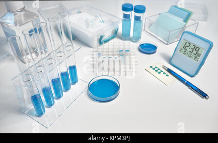 Scientific background with setup for an experiment with focus on ...