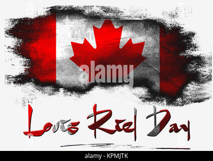 Flag of Canada for Louis Riel Day Stock Photo - Alamy